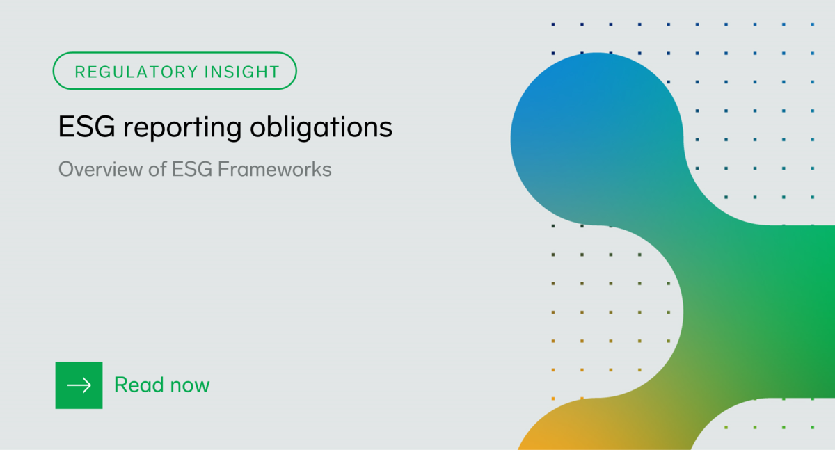 Reporting obligations on ESG | Regnology Reporting obligations on ESG | Regnology