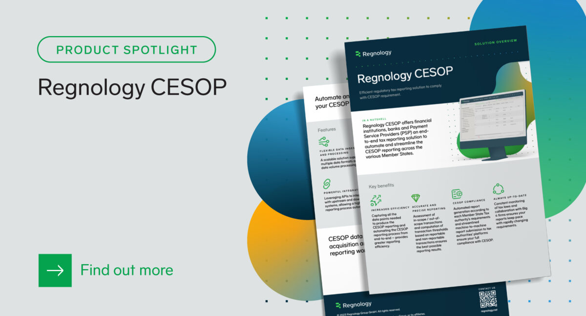 Automate and streamline your CESOP reporting | Regnology