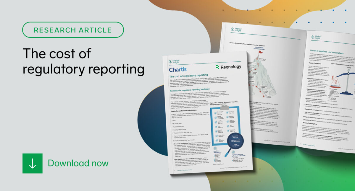 The cost of regulatory reporting | Regnology